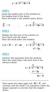 Division of Algebraic Expressions and Solutions - LearnerMath.com